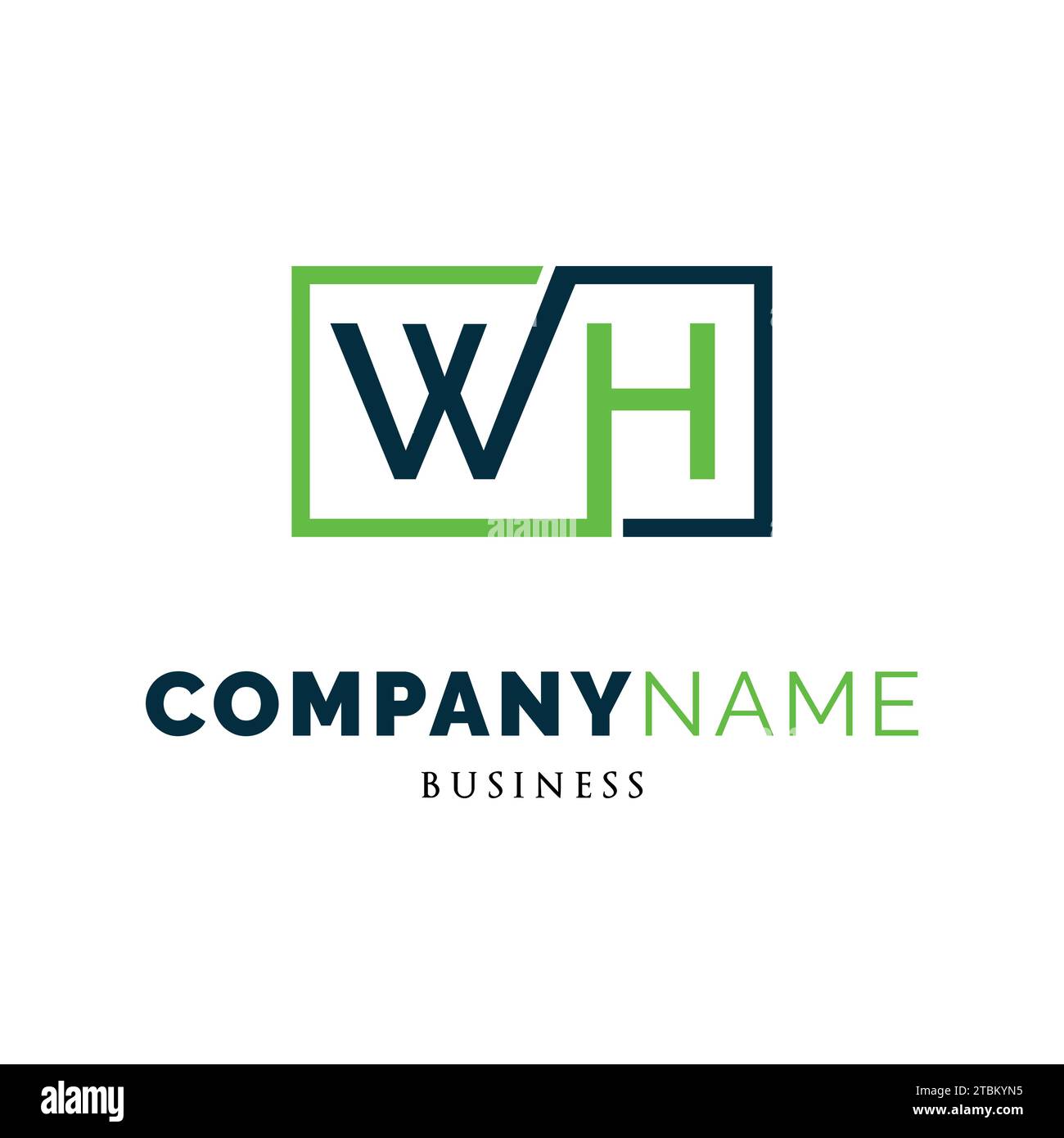 Initial Letter WH Icon Logo Design Template Stock Vector Image & Art ...