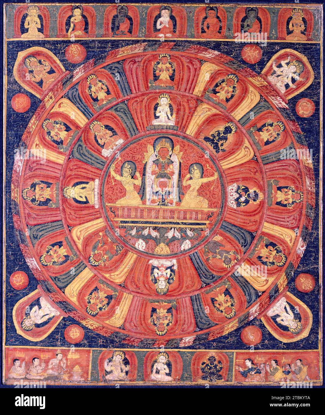 Mandala of Surya, the Sun God, 16th century. Surya, the sun god, is ...