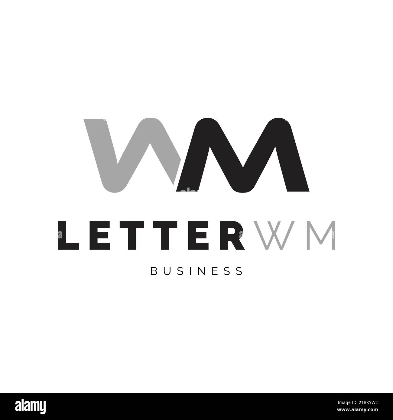 Initial letter WM icon logo design inspiration Stock Vector Image & Art ...