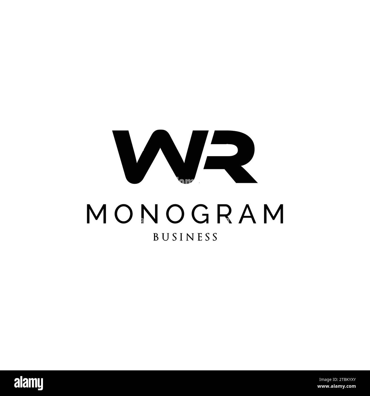 Rw minimal logo design Black and White Stock Photos & Images - Alamy