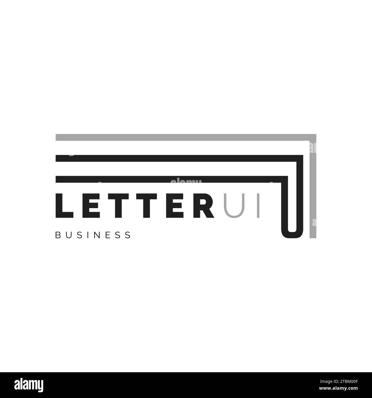 Initial letter UI icon logo design inspiration Stock Vector Image & Art ...