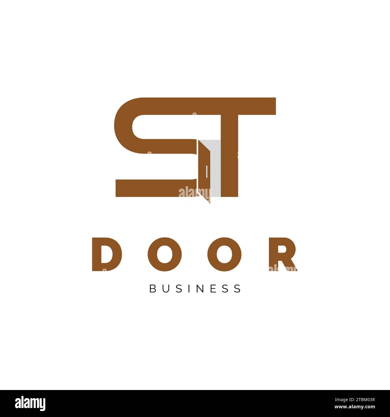 Initial letter ST door icon logo design inspiration Stock Vector Image ...