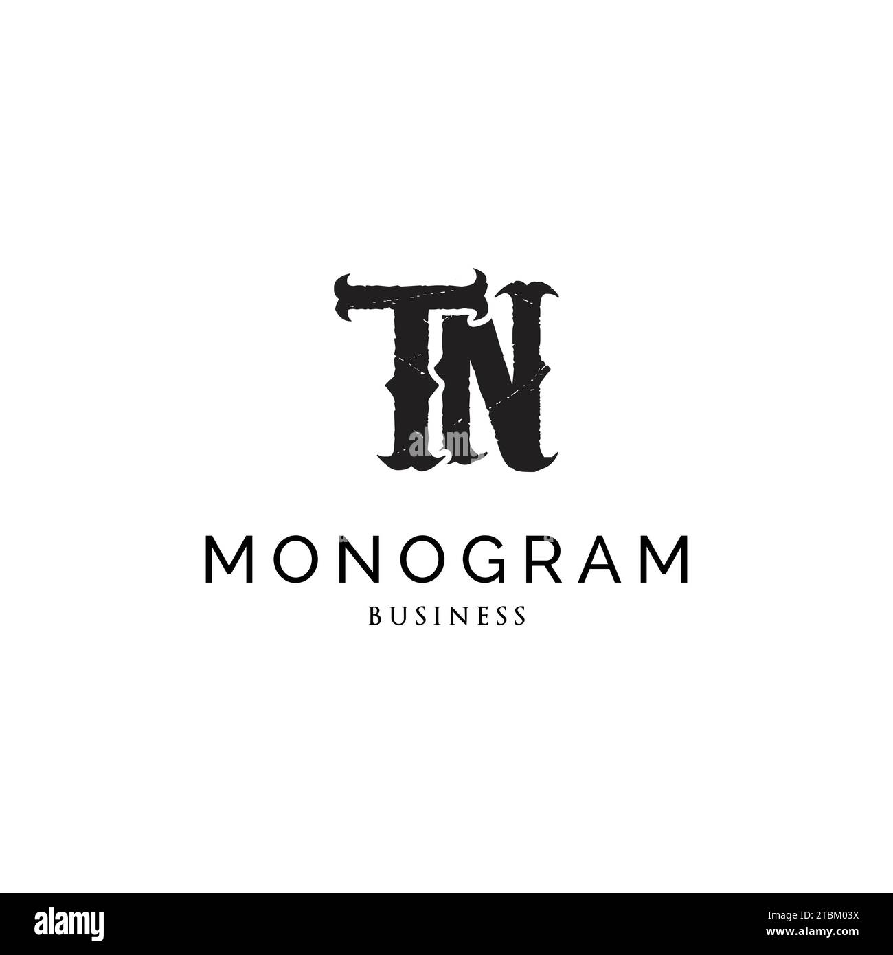Initial letter TN monogram logo design inspiration Stock Vector Image ...