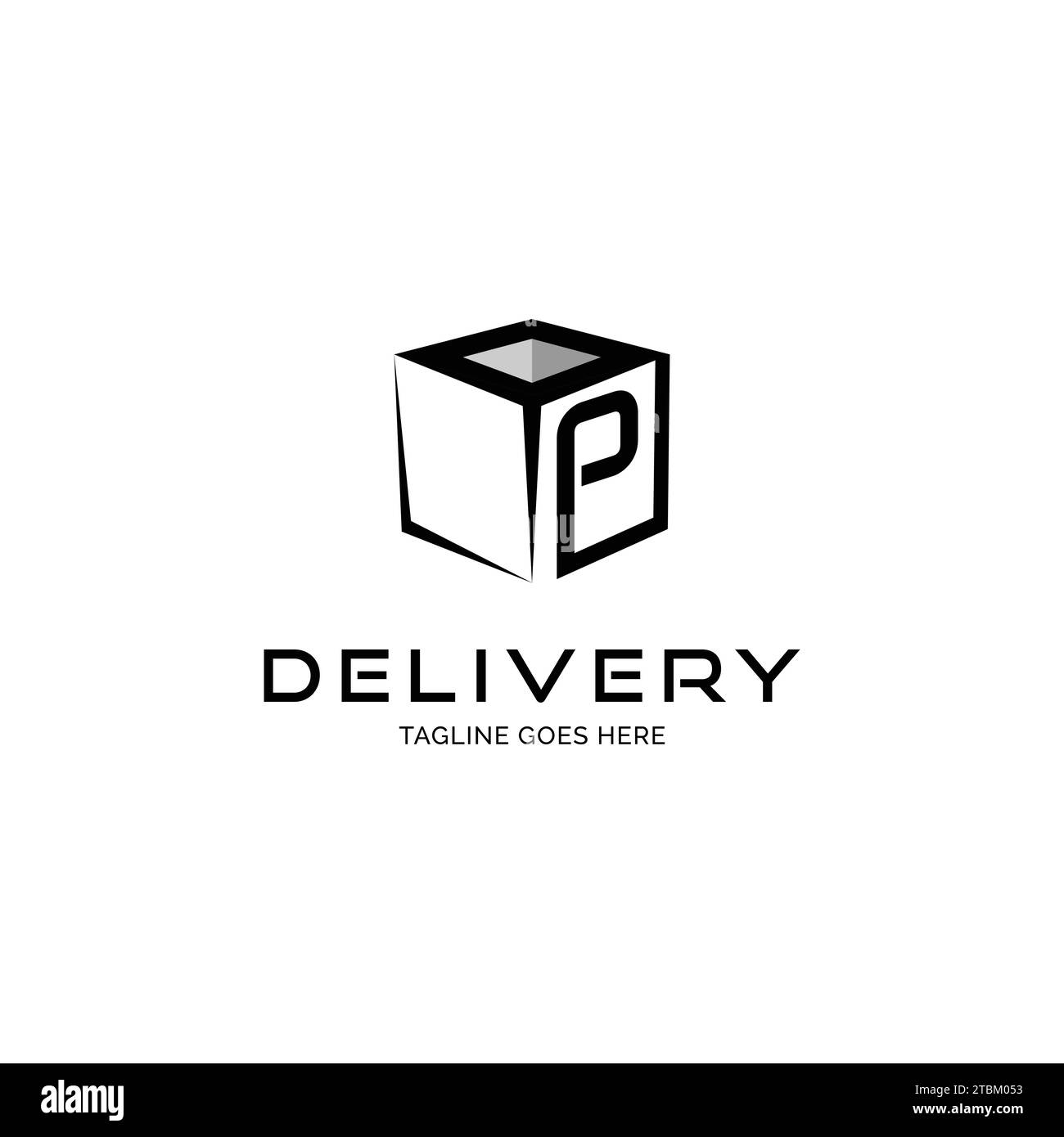 Initial letter P delivery package logo design inspiration Stock Vector ...