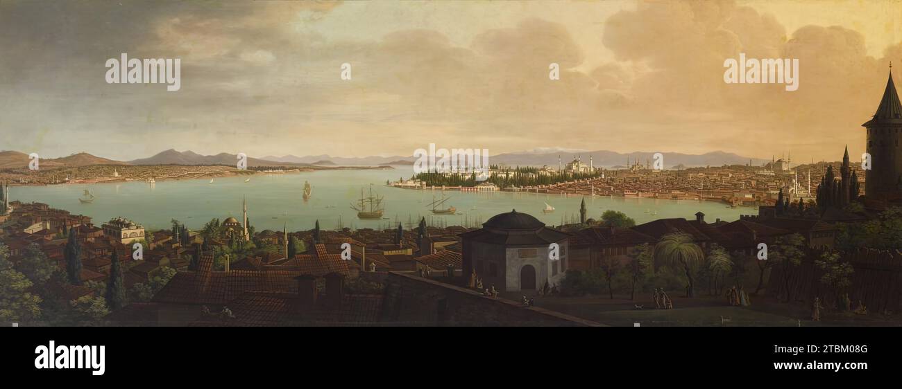 View of Constantinople, 1762-1771. In this panoramic scene, the viewer ...