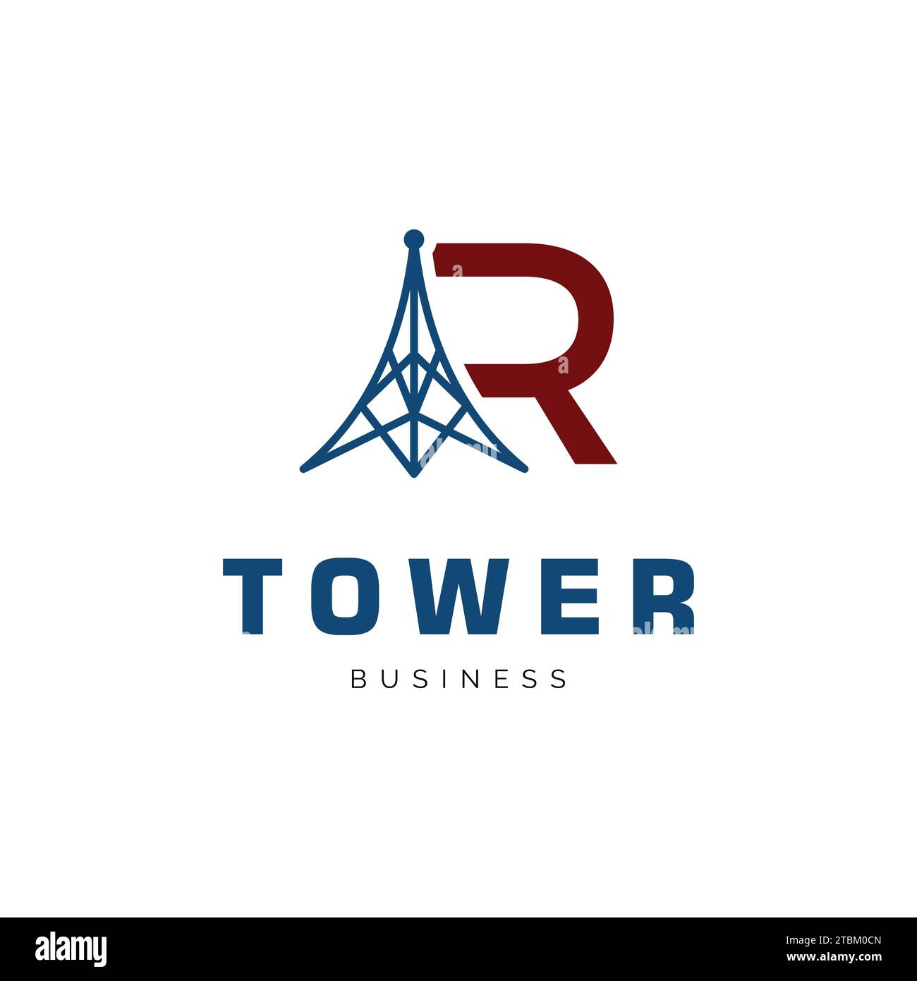 Initial letter R tower icon logo design inspiration Stock Vector Image ...