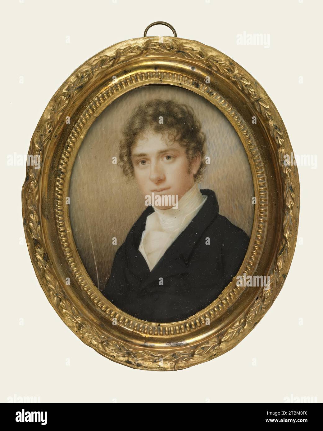 Henry Pierce, c1820. Bust portrait to half-left of a young man with ...
