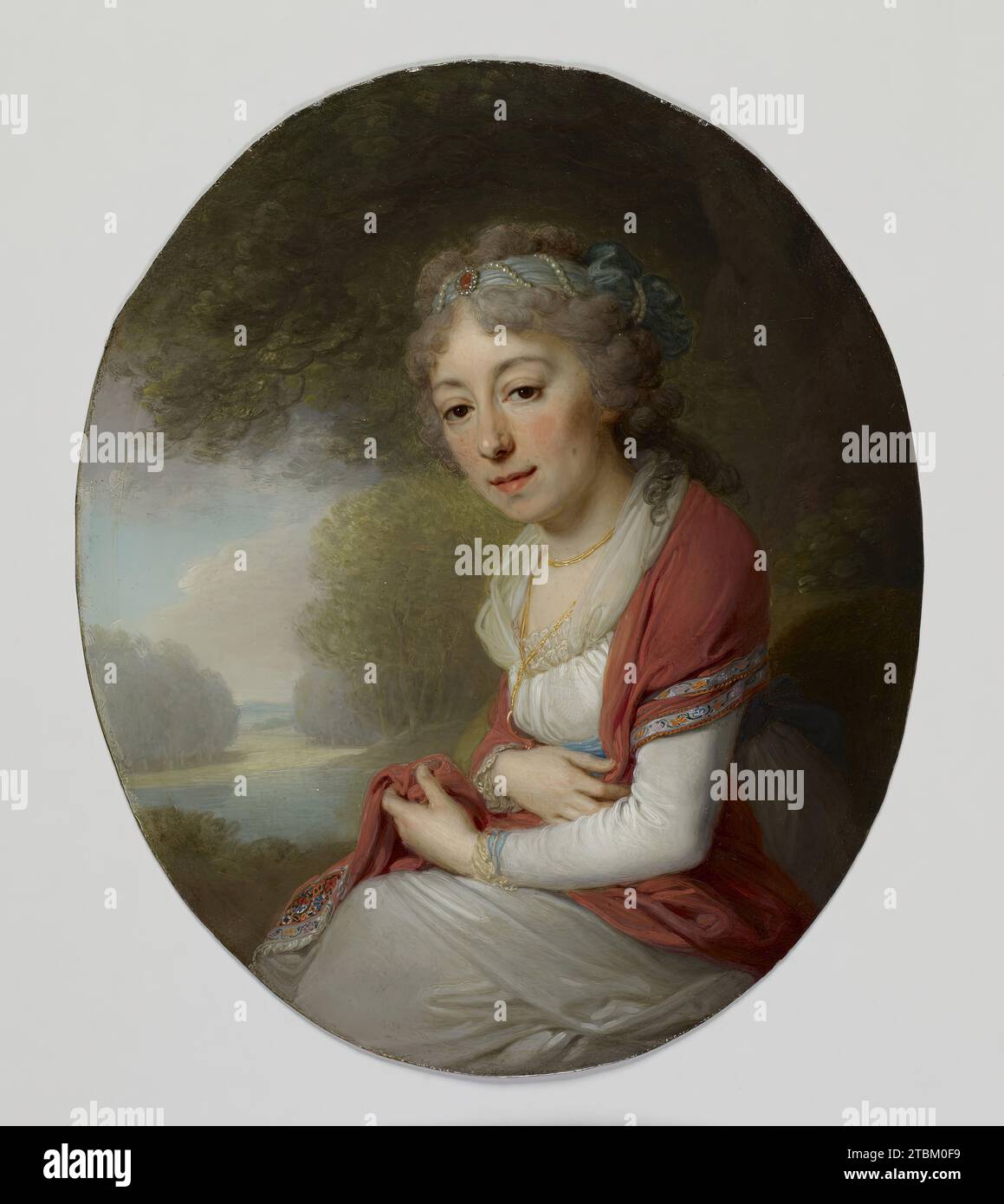 Portrait of a Woman, late 18th-early 19th century. Woman in empire-line ...