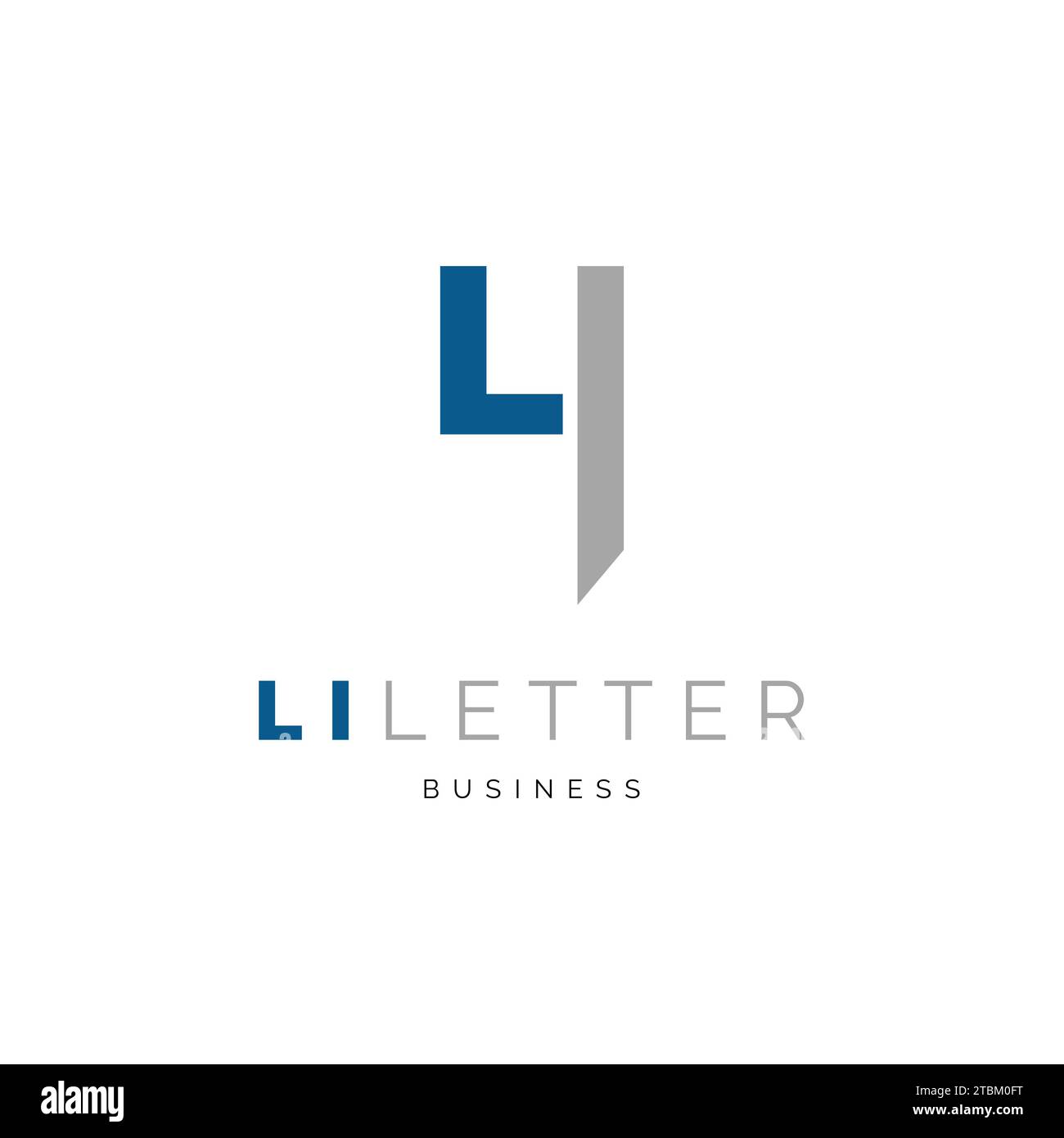 Initial Letter LI or Number 4 Icon Logo Design Template Stock Vector ...