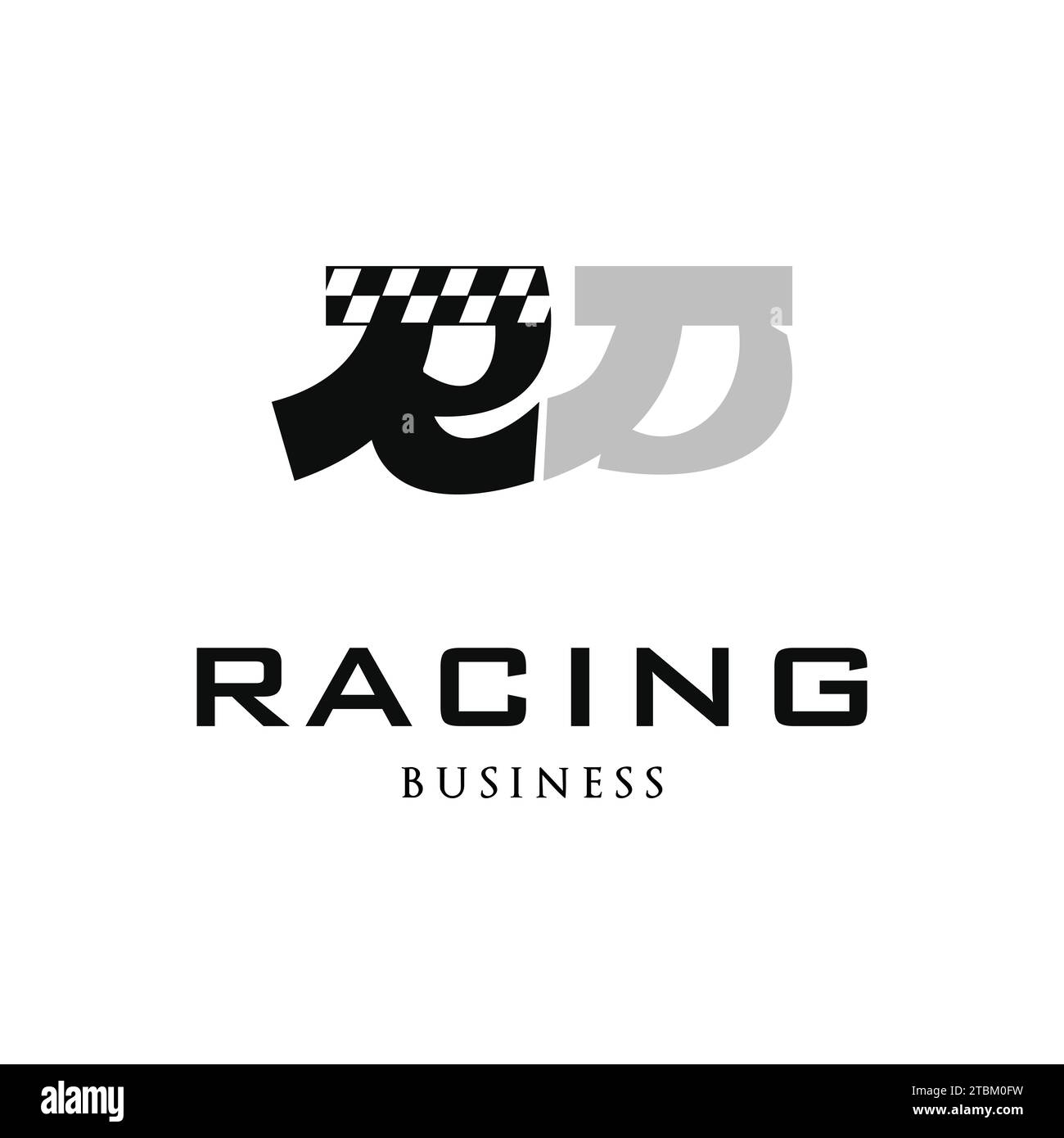 Initial Letter RD Racing Icon Logo Design Template Stock Vector Image ...