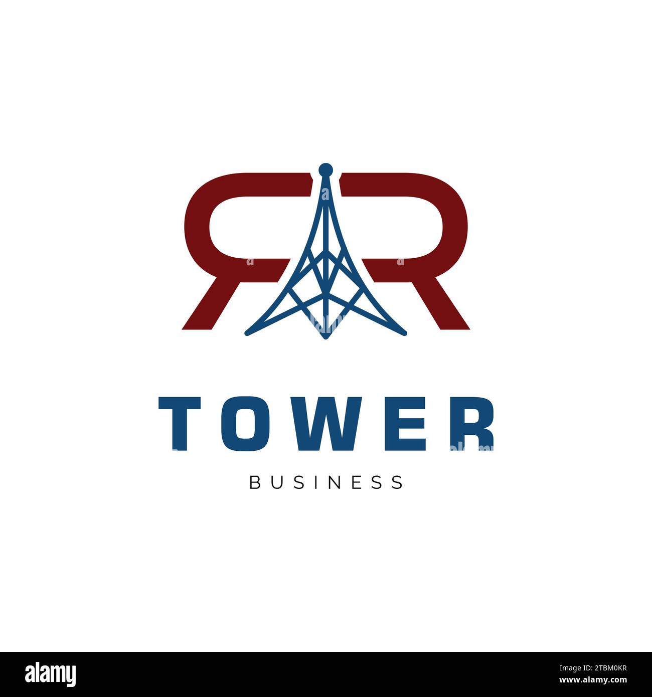 Initial letter RR tower icon logo design inspiration Stock Vector Image ...