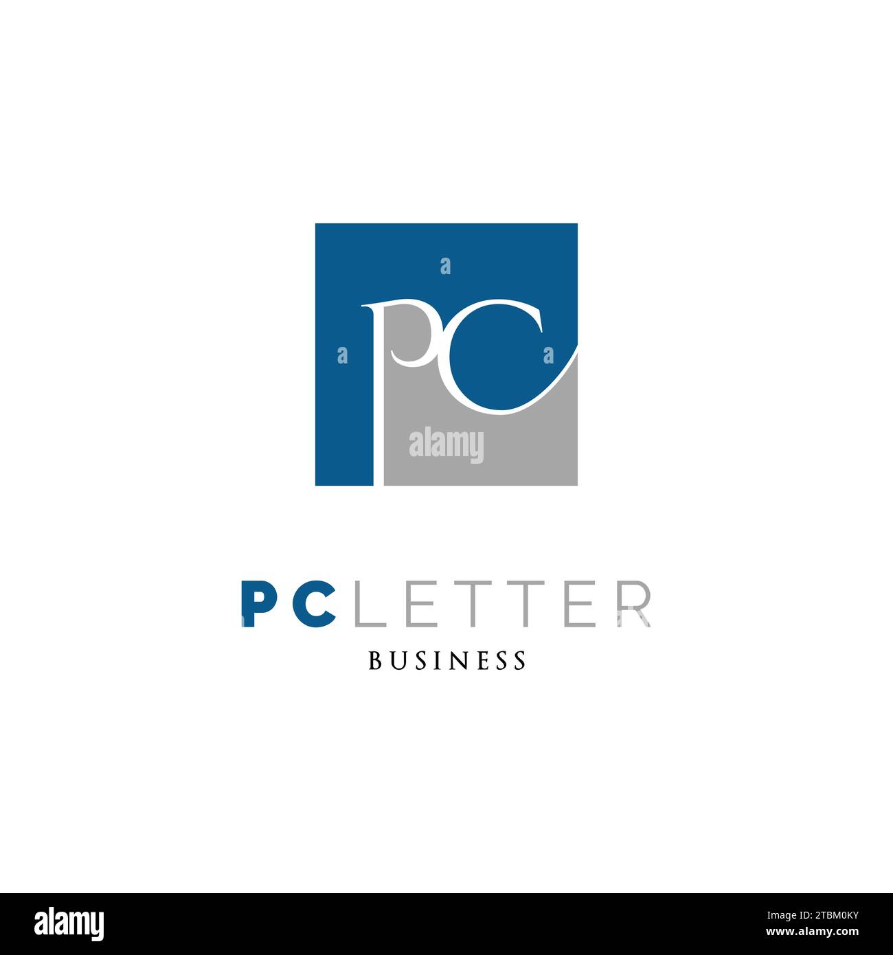 Initial Letter PC Icon Logo Design Template Stock Vector Image & Art ...