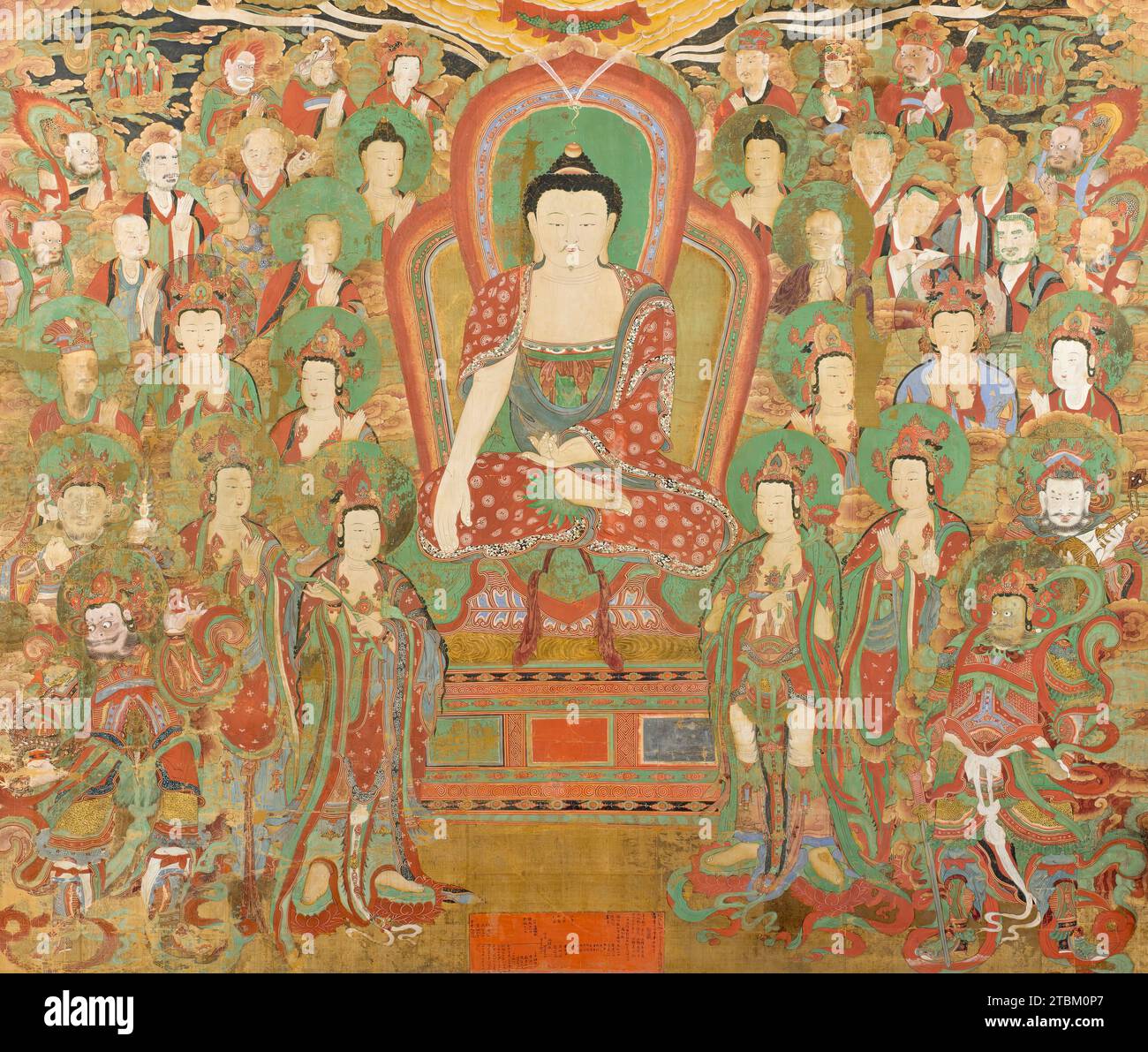 Buddha Seokgamoni (Shakyamuni) Preaching to the Assembly on Vulture ...