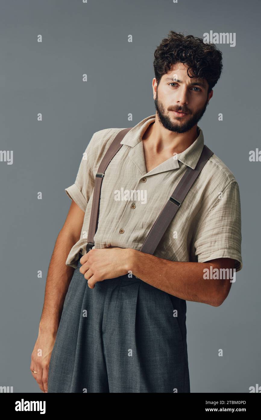Isolated man casual confident young shirt background portrait person ...