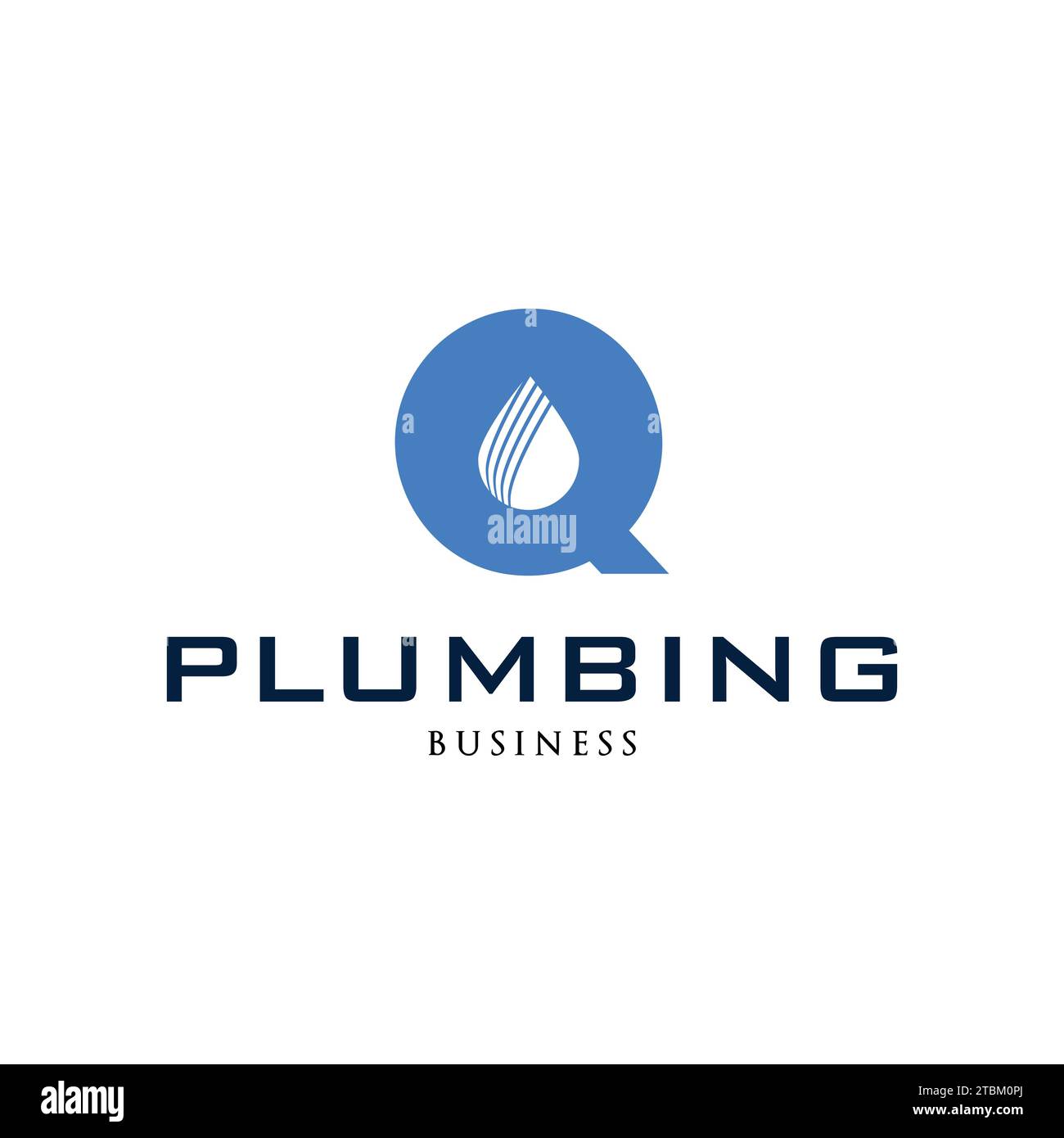 Initial Letter Q Waterdrop Icon Logo Design Template Stock Vector Image ...