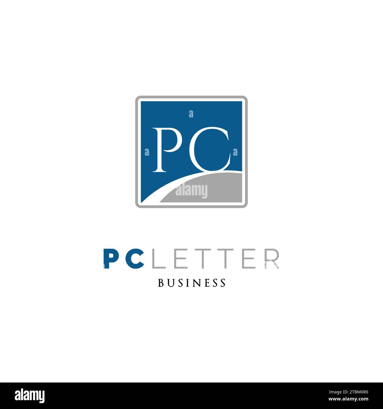 Initial Letter PC Icon Logo Design Template Stock Vector Image & Art ...