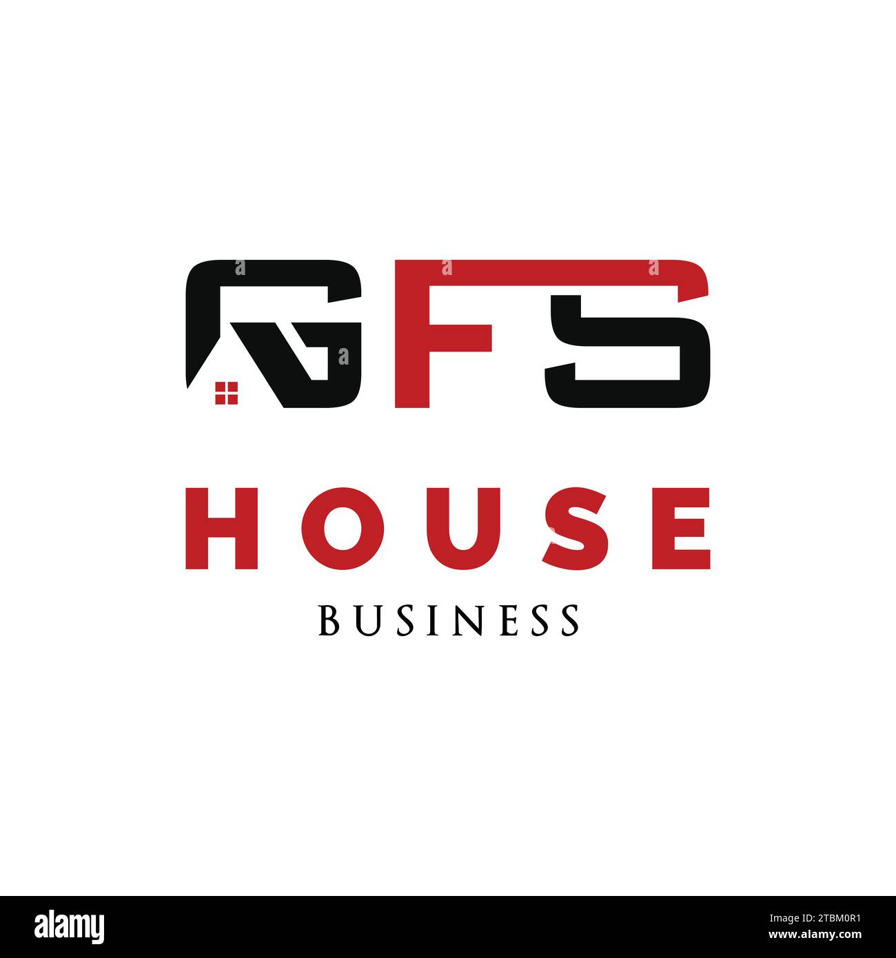 Initial Letter GFS Real Estate or House Icon Logo Design Template Stock ...