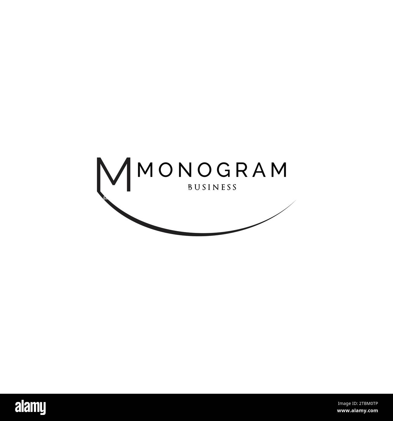 Initial letter M swoosh monogram logo design inspiration Stock Vector ...