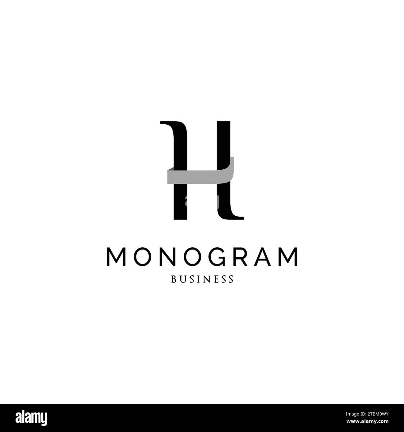 H monogram logo Stock Vector Images - Alamy