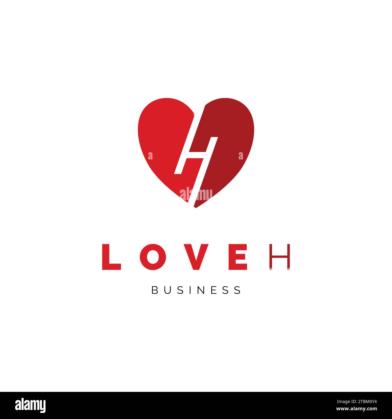H love logo hi-res stock photography and images - Alamy