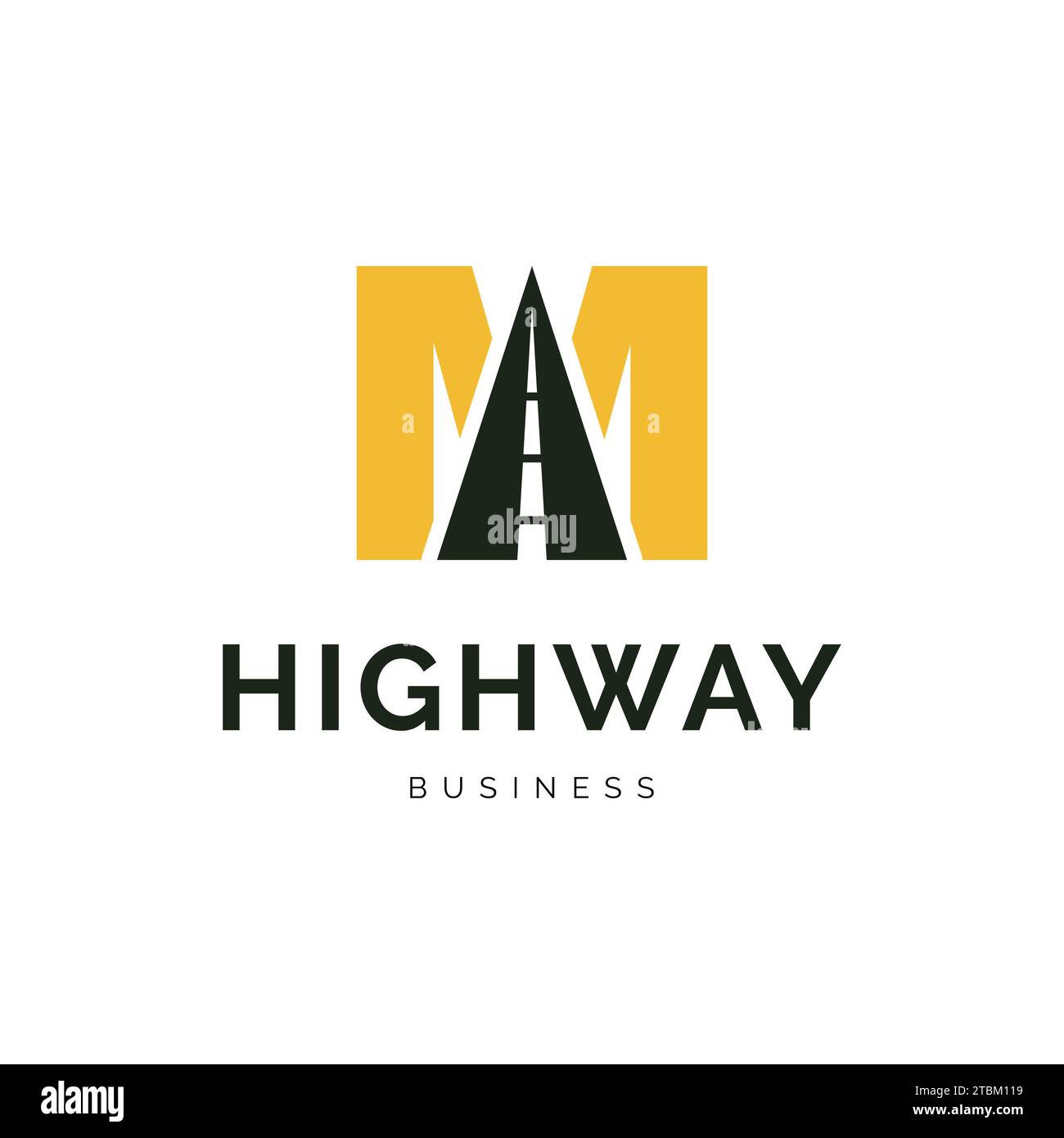 Initial letter M highway icon logo design inspiration Stock Vector ...