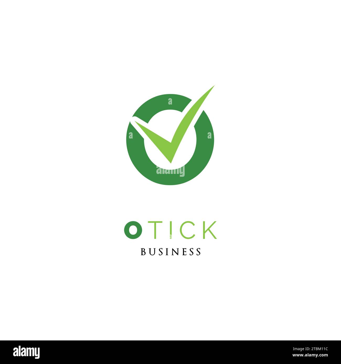 Initial Letter O Check Mark or Tick Icon Logo Design Template Stock ...