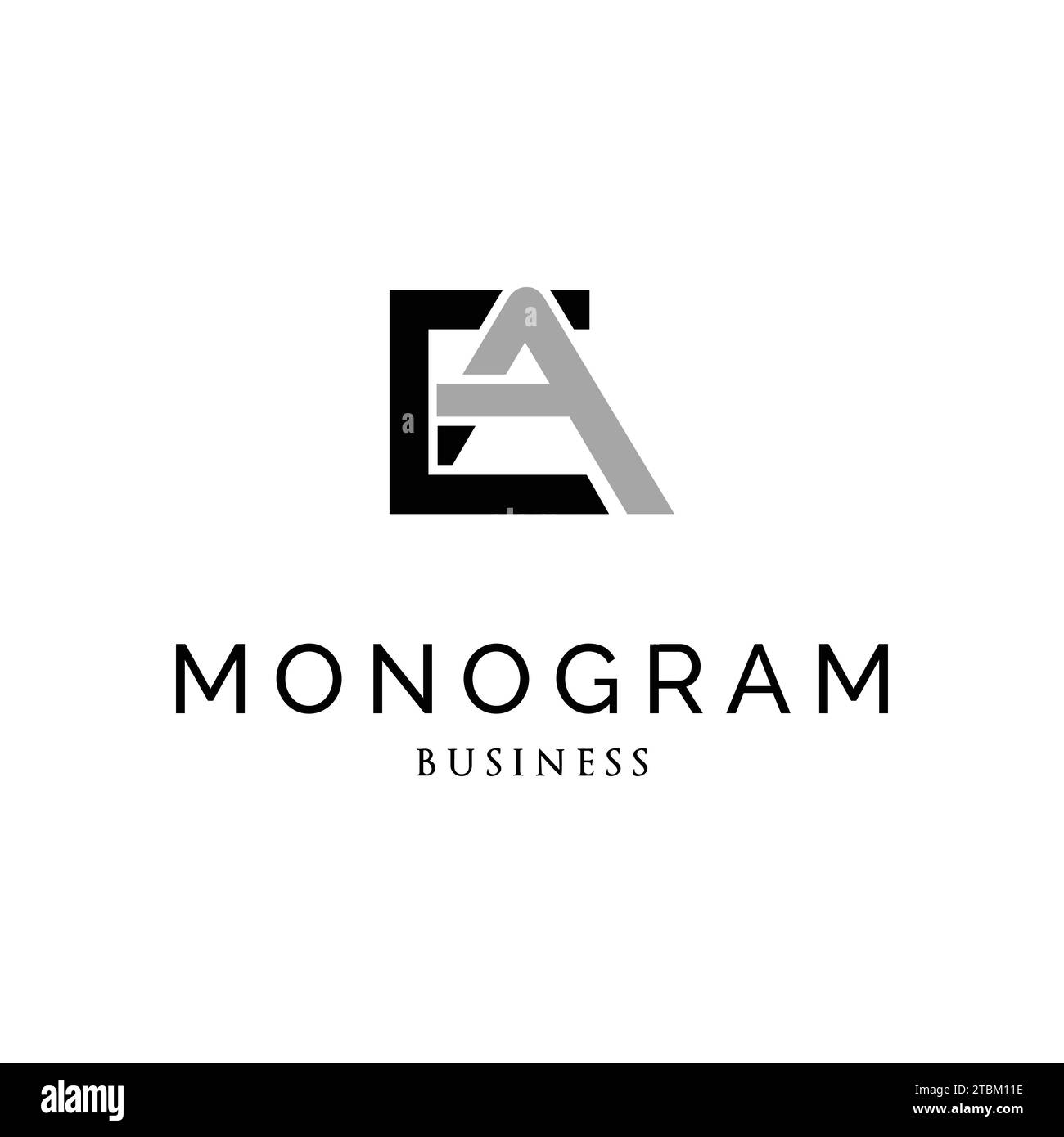 Initial Letter EA Monogram Logo Design Template Stock Vector Image ...