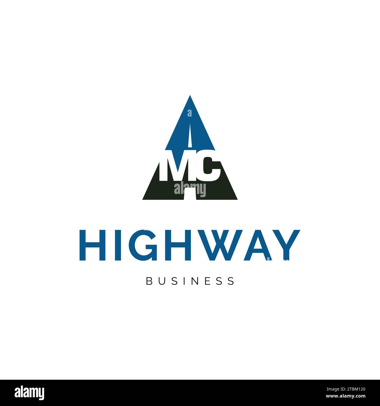 Initial letter MC highway icon logo design inspiration Stock Vector ...