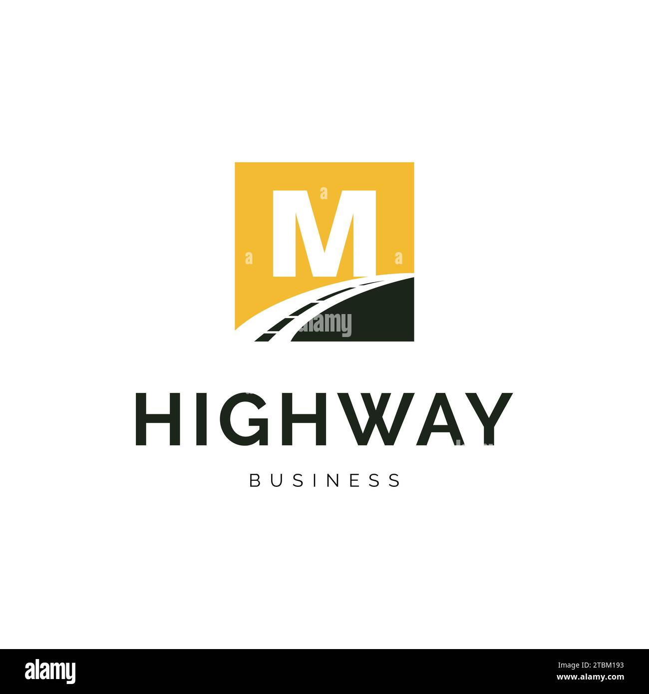 Initial letter M highway icon logo design inspiration Stock Vector ...