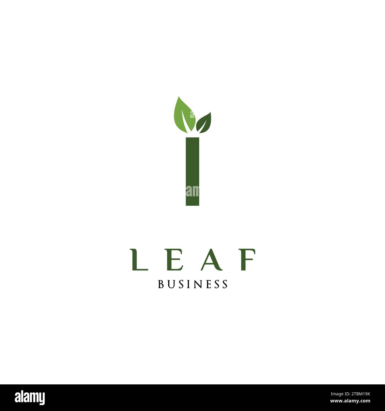 Green i leaf logo Stock Vector Images - Alamy