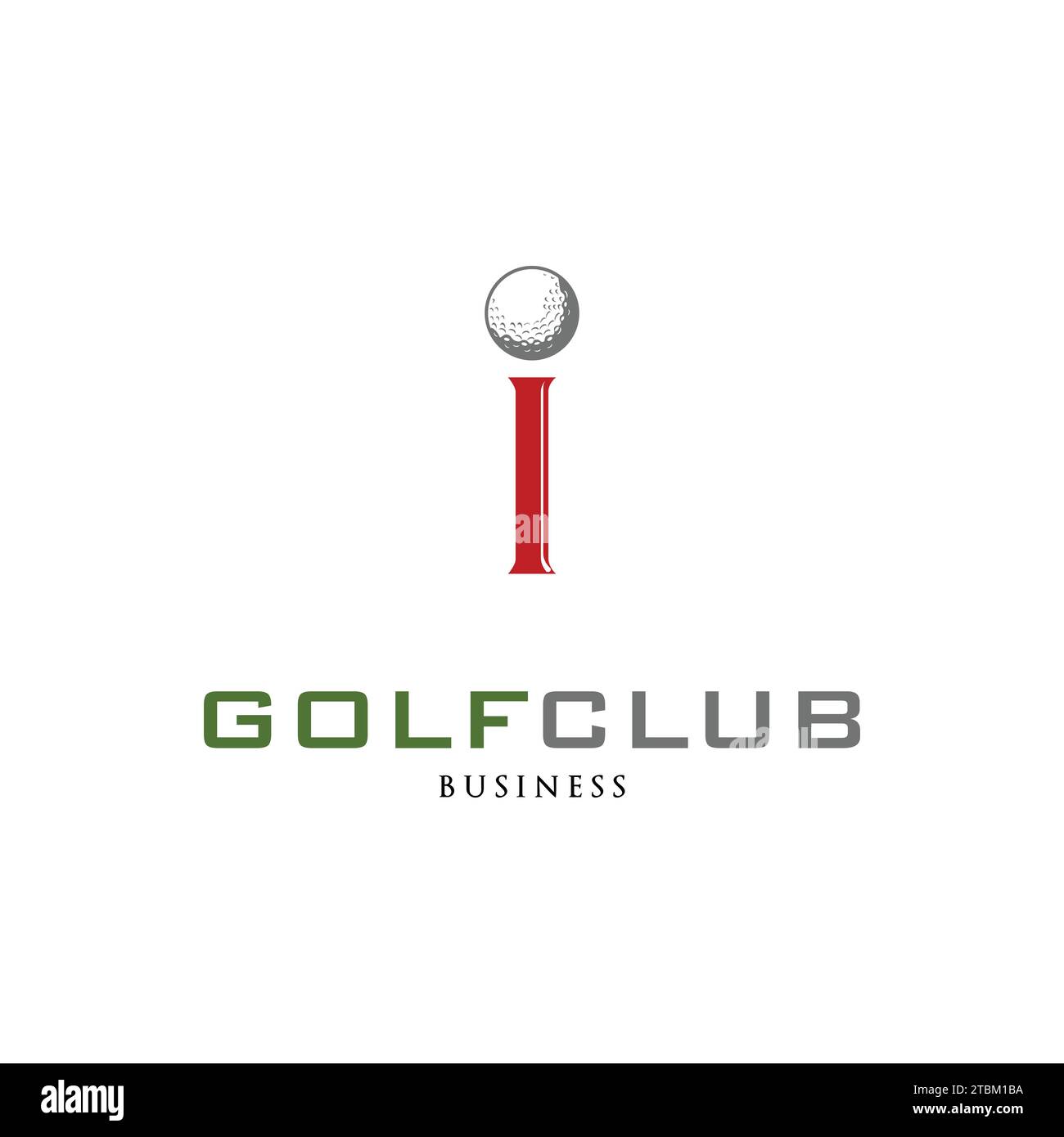 Initial Letter I Golf Club Icon Logo Design Template Stock Vector Image ...