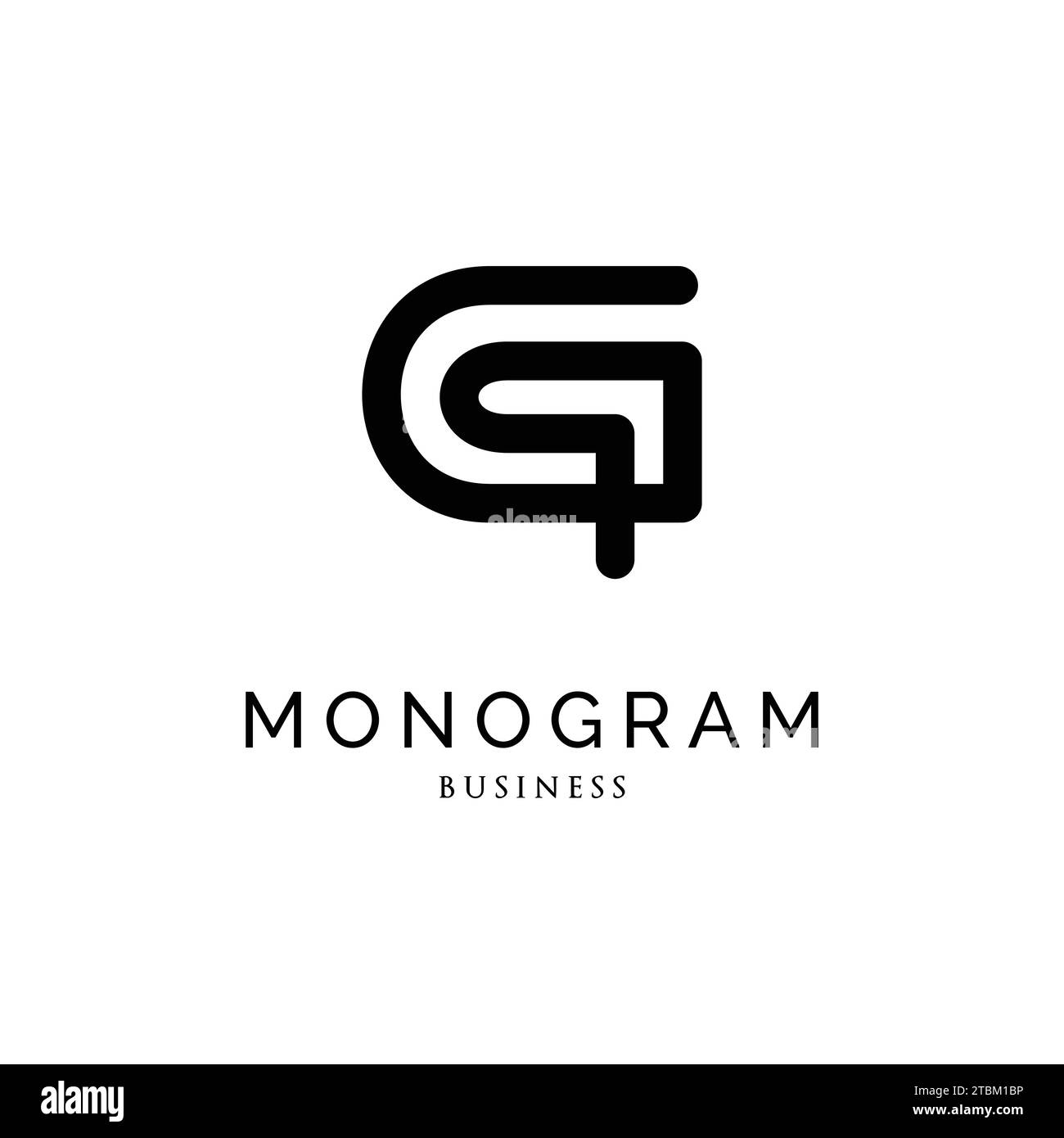 Initial Letter GP Monogram Icon Logo Design Template Stock Vector Image ...