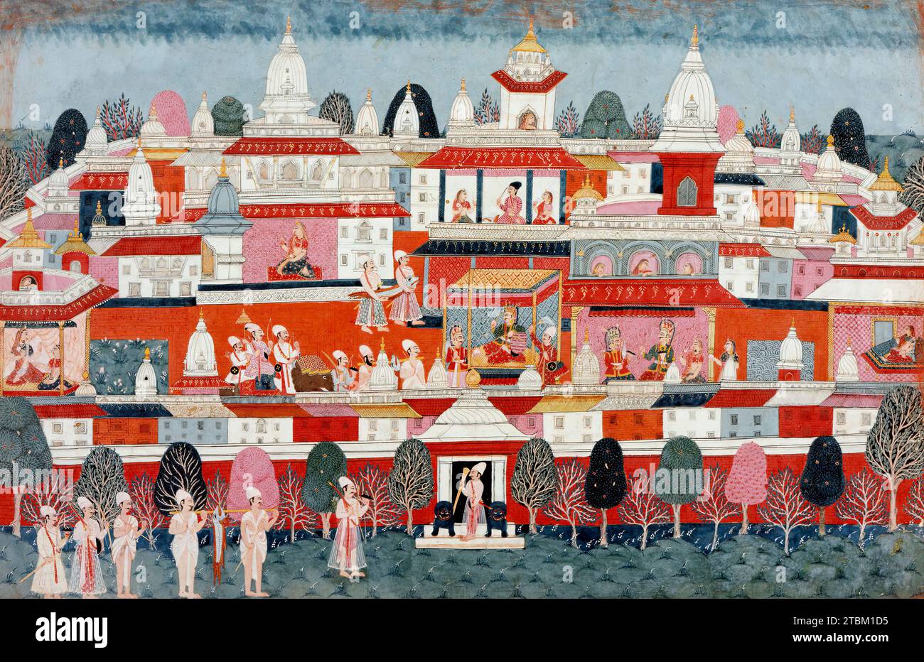 The Presentation of the Fish to Sambara, Folio from a Bhagavata Purana ...