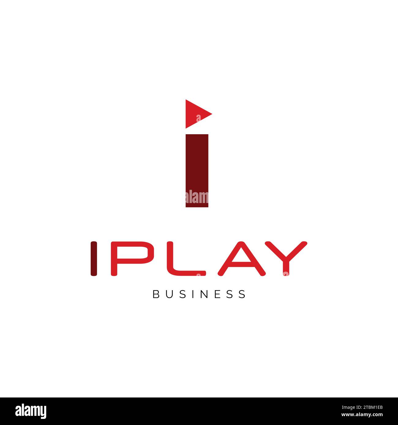 Initial Letter I Play Button Icon Logo Design Template Stock Vector ...