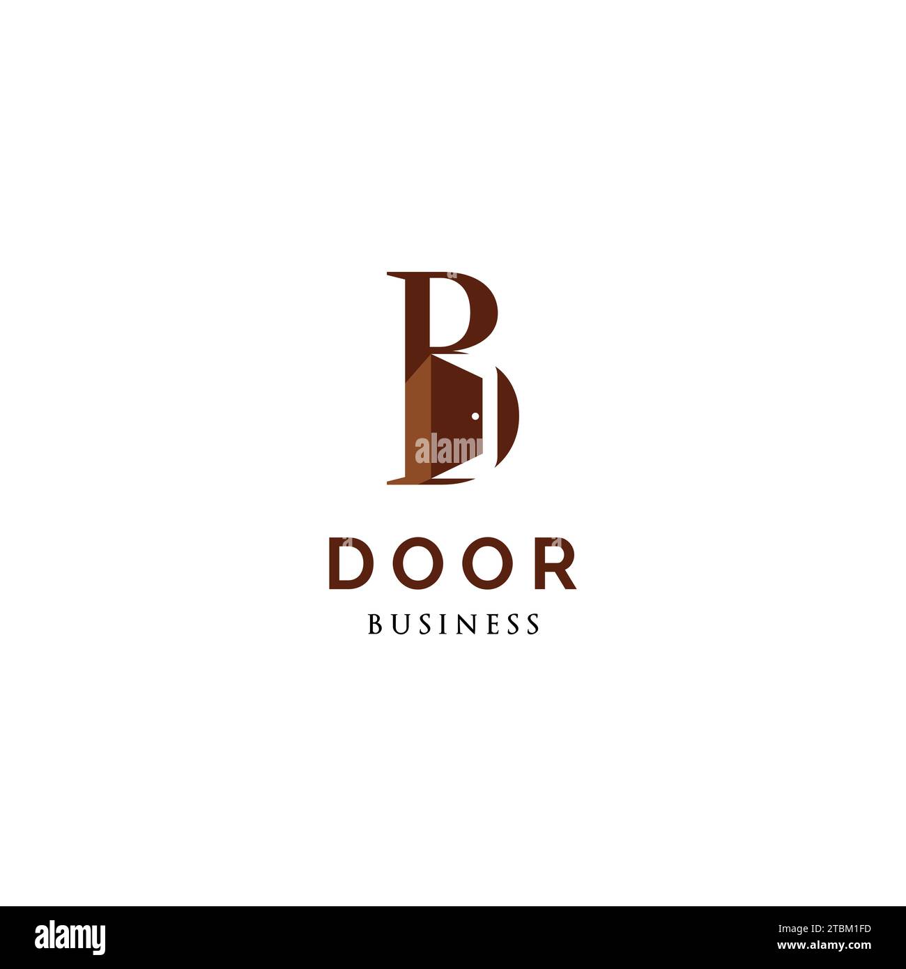 Initial letter B door icon logo design inspiration Stock Vector Image ...