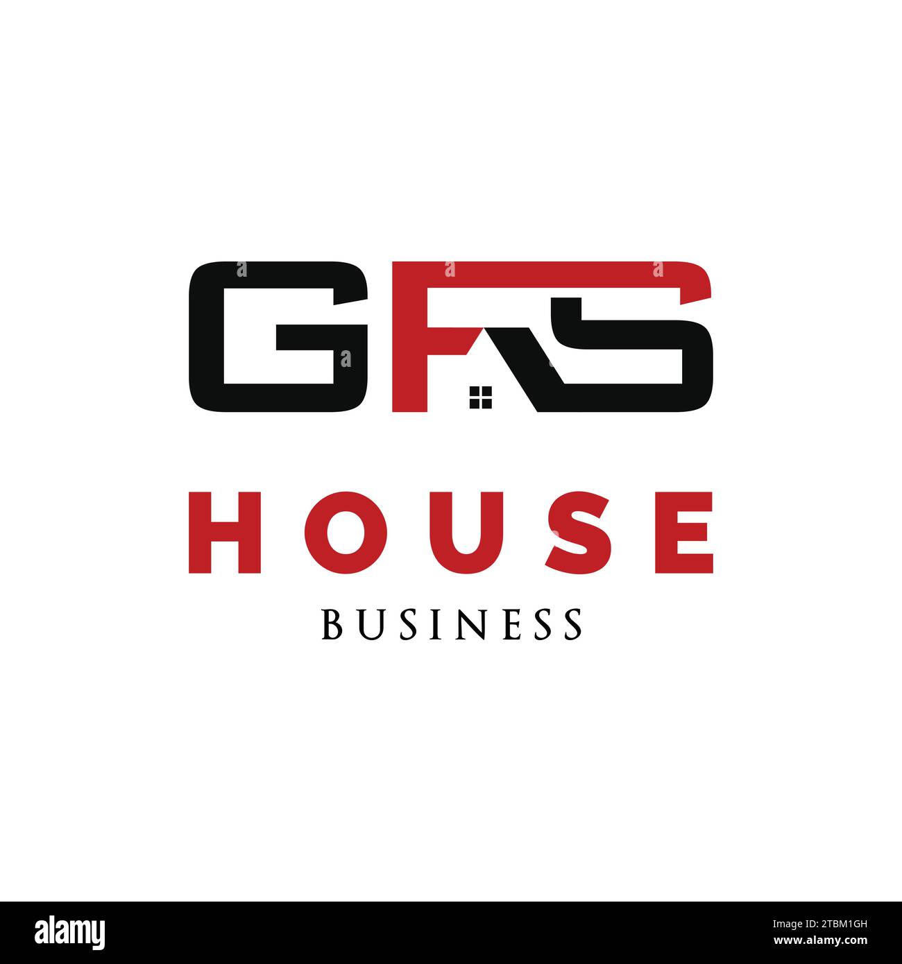 Initial Letter GFS Real Estate or House Icon Logo Design Template Stock ...