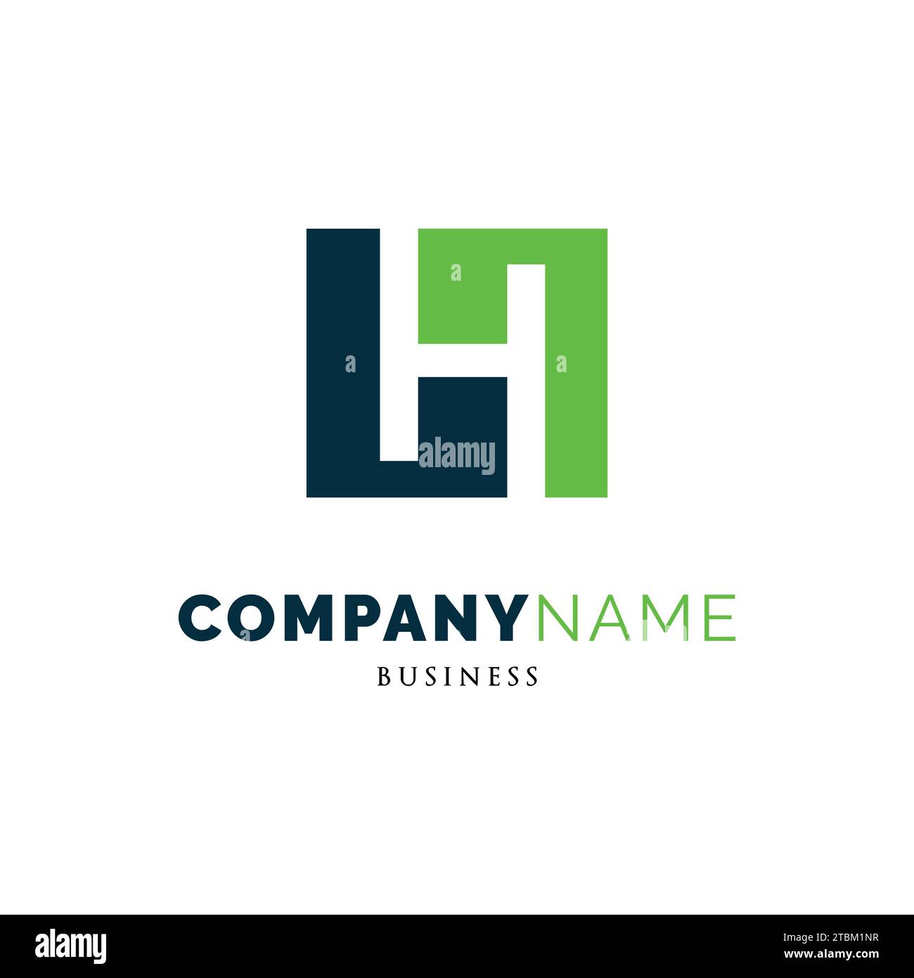 Initial Letter H Square Icon Logo Design Template Stock Vector Image ...