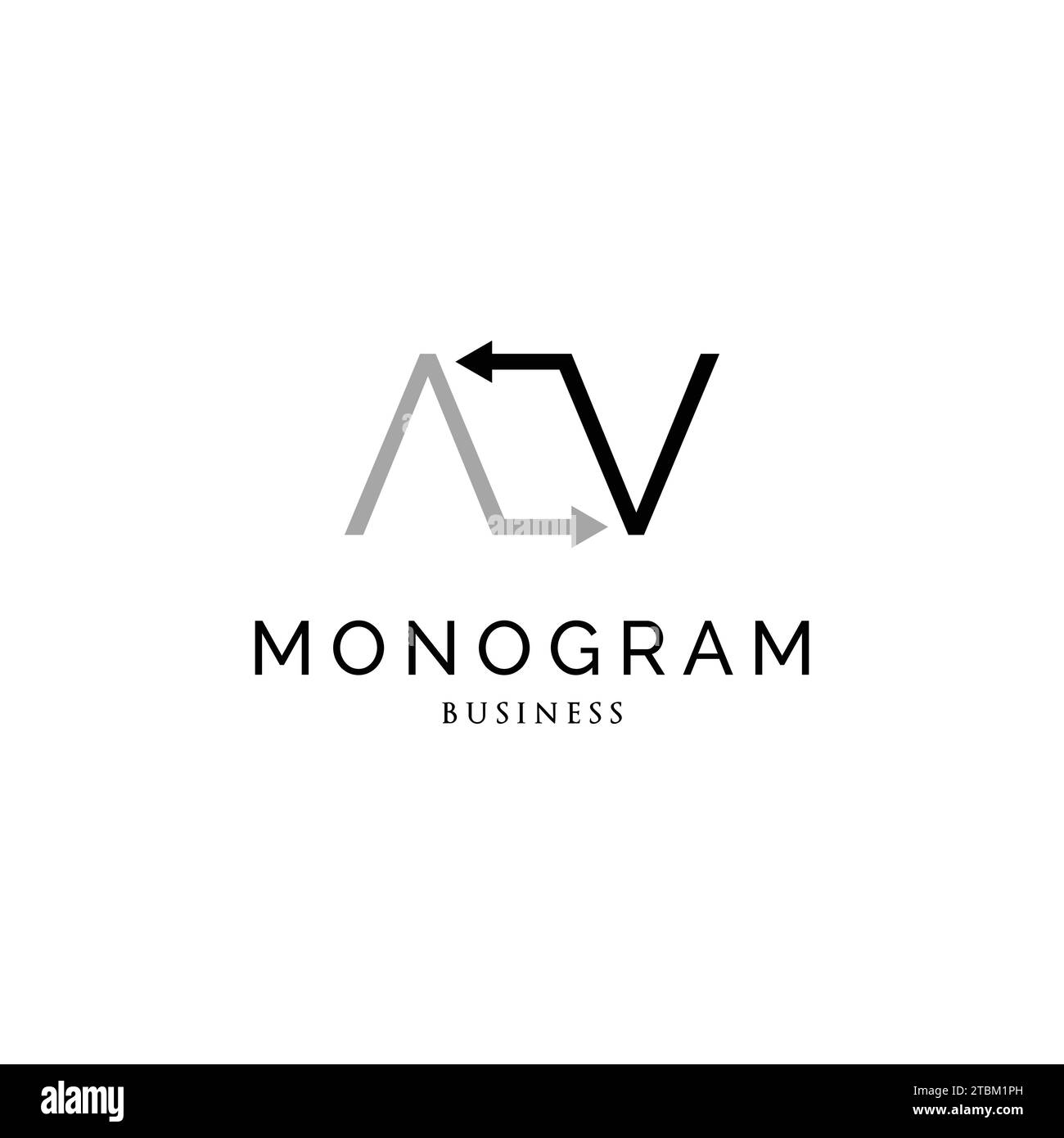 Initial letter AV arrow monogram logo design inspiration Stock Vector ...