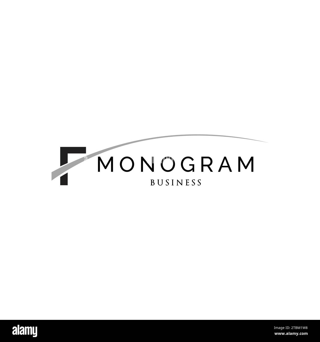 Initial letter F swoosh monogram logo design inspiration Stock Vector ...