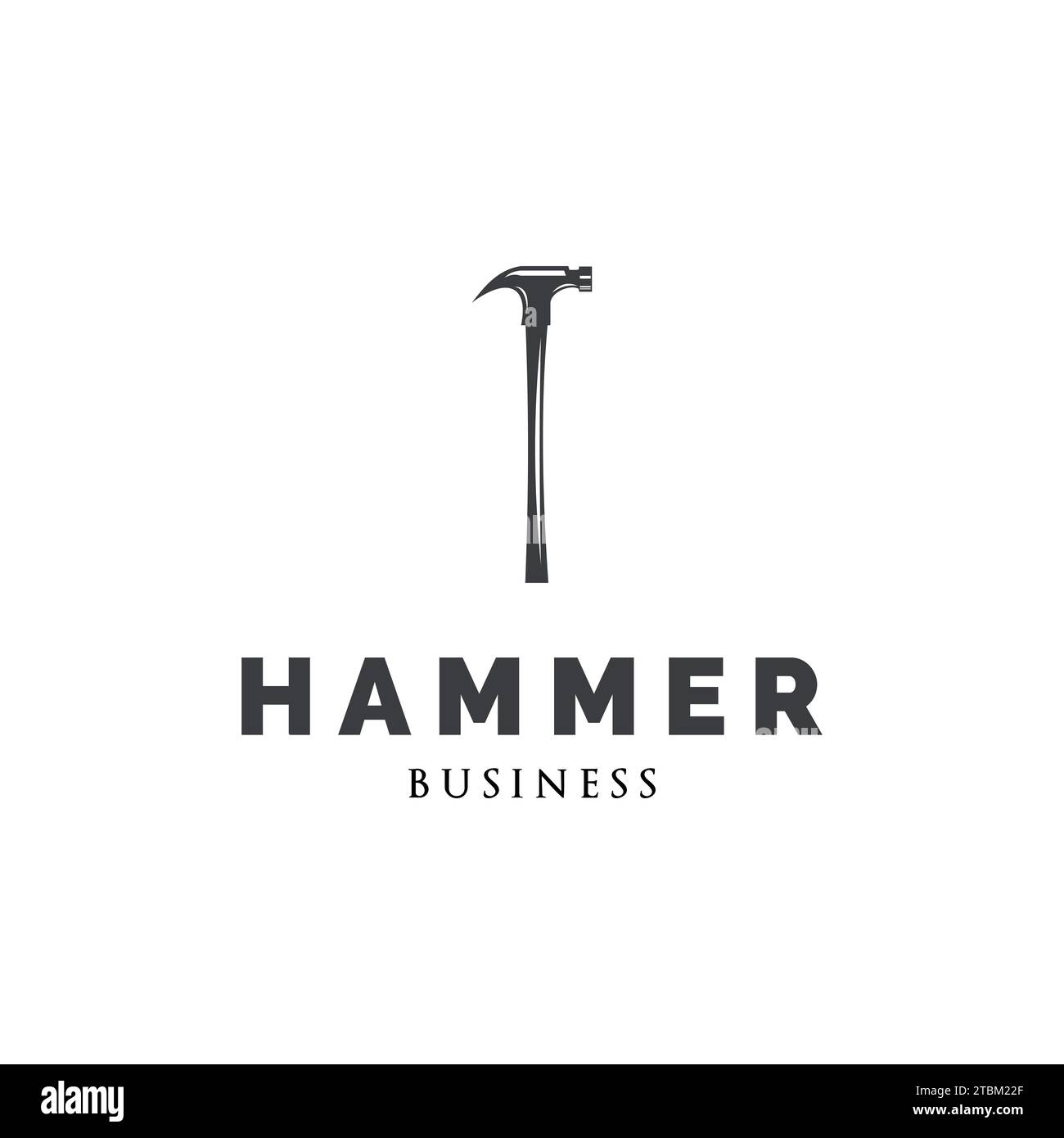 Hammer Icon Logo Design Template Stock Vector Image & Art - Alamy