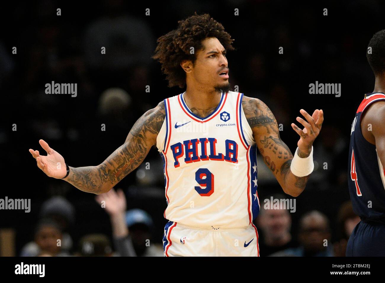 Philadelphia 76ers guard Kelly Oubre Jr. (9) gestures during the first ... Philadelphia 76ers guard Kelly Oubre Jr. (9) gestures during the first ...