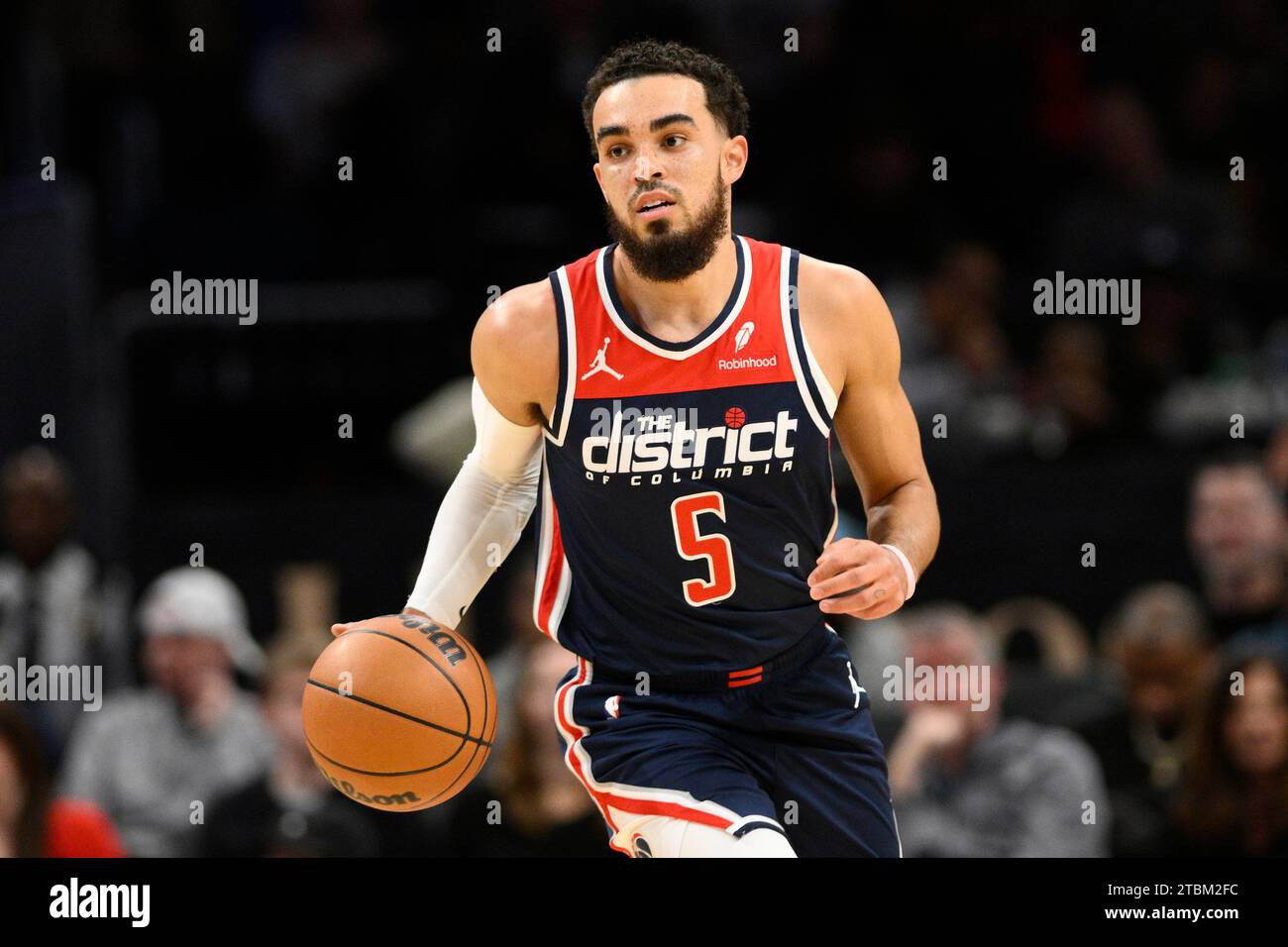Washington Wizards guard Tyus Jones (5) in action during the first half ...