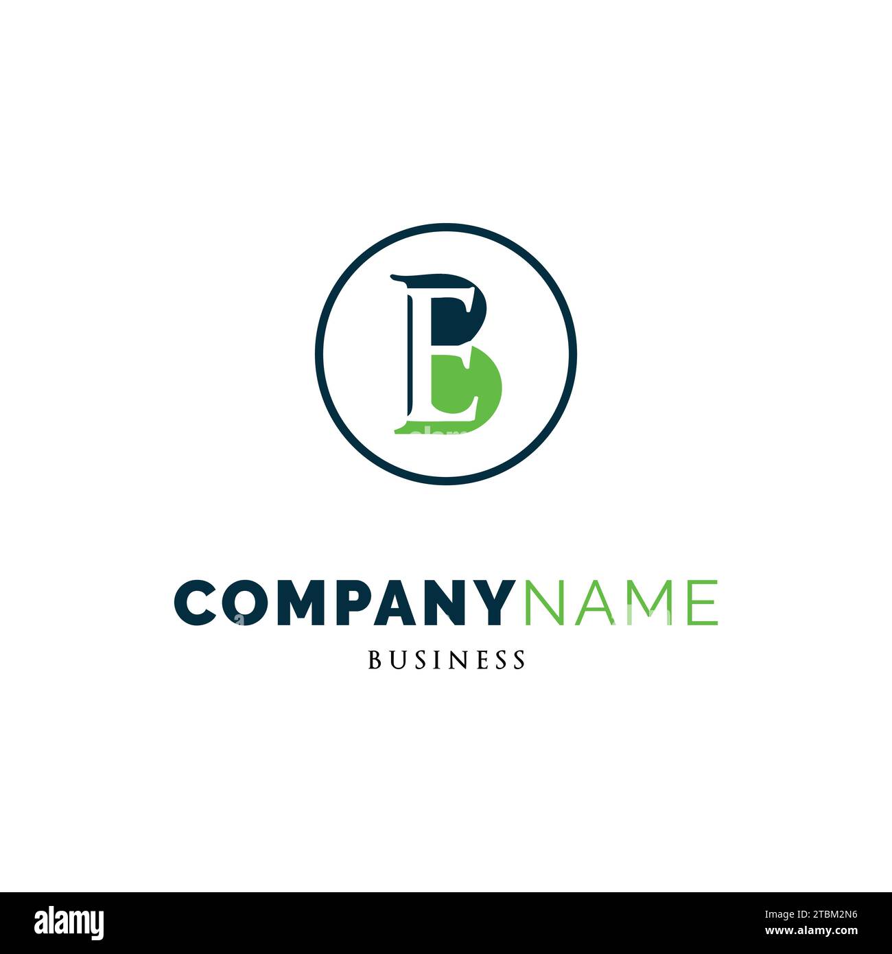 Initial Letter BE Circle Icon Logo Design Template Stock Vector Image ...