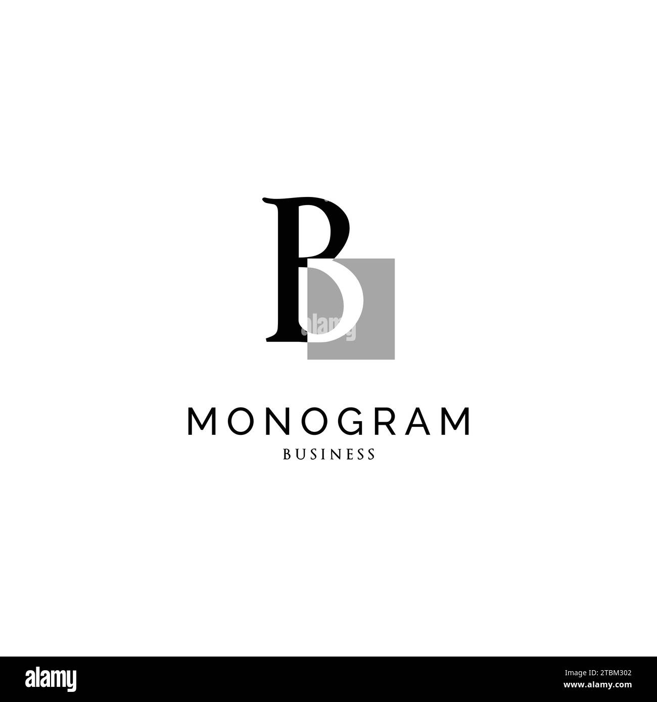 Initial letter B monogram logo design inspiration Stock Vector Image ...