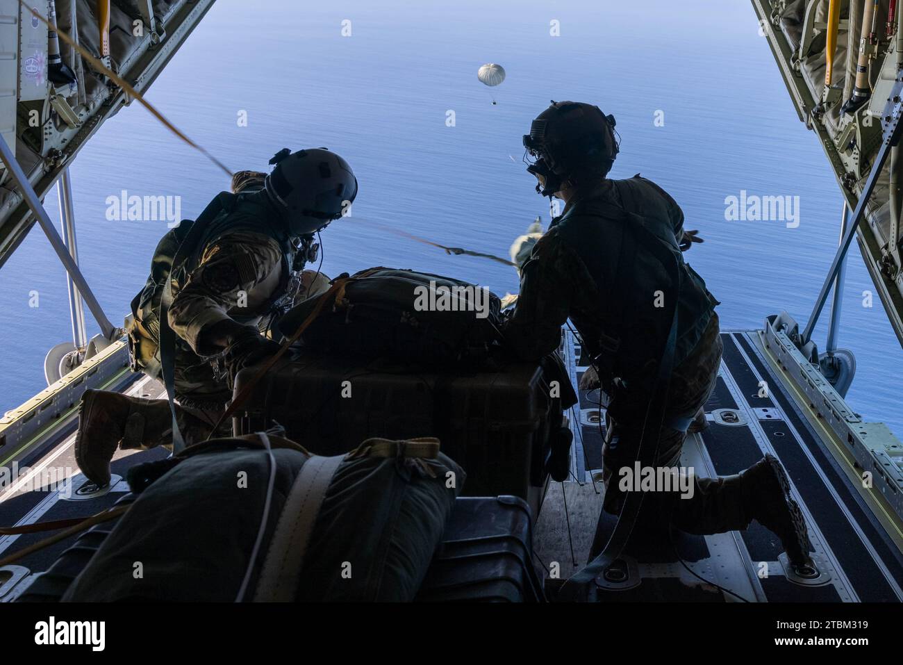 U.S. Air Force Tech. Sgt. Torrian Stutts, left, and Master Sgt. Daniel ...