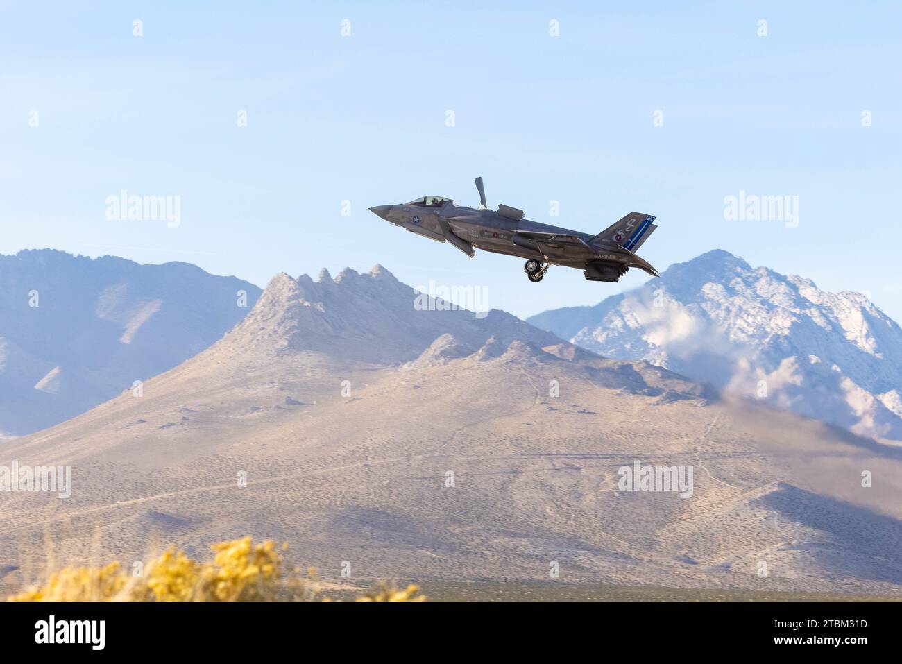 A U.S. Marine Corps F-35B Lightning II aircraft with Marine Fighter ...