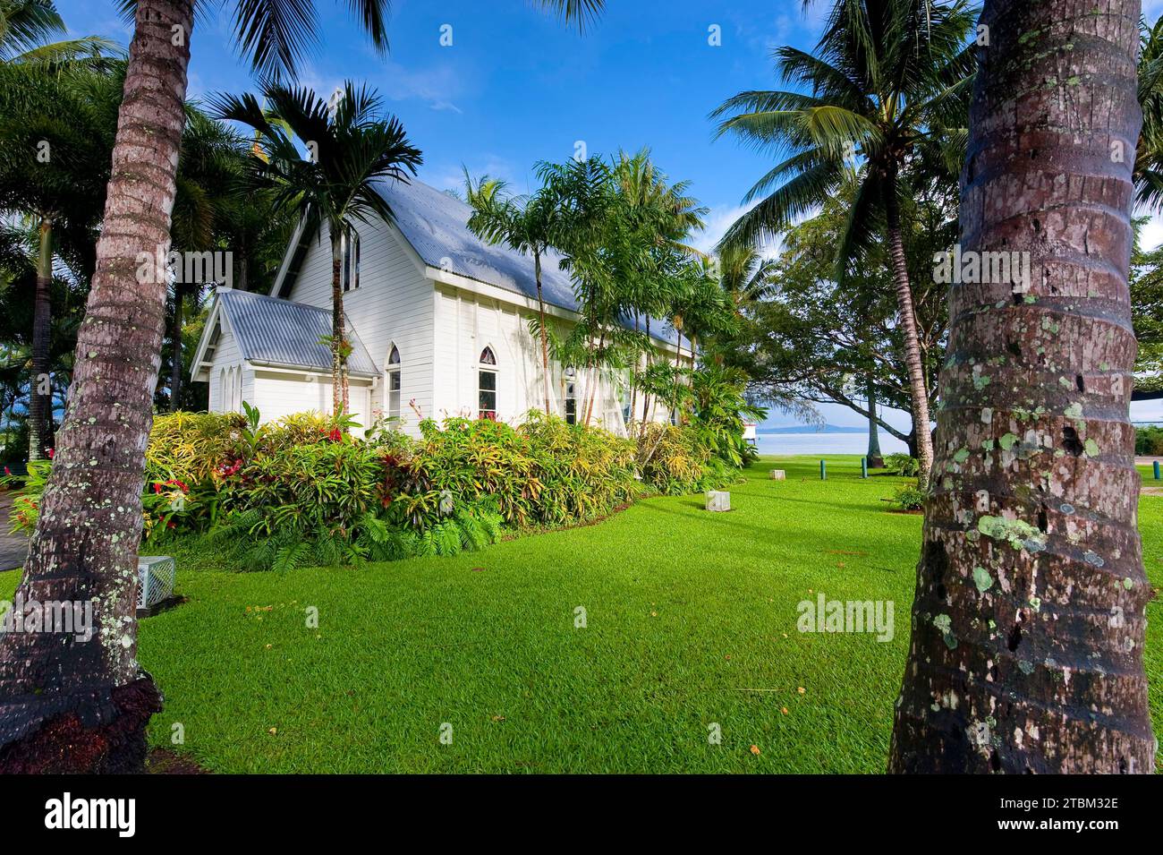 Rebuilt wooden church for seafarers, architecture, St Mary's by the sea ...