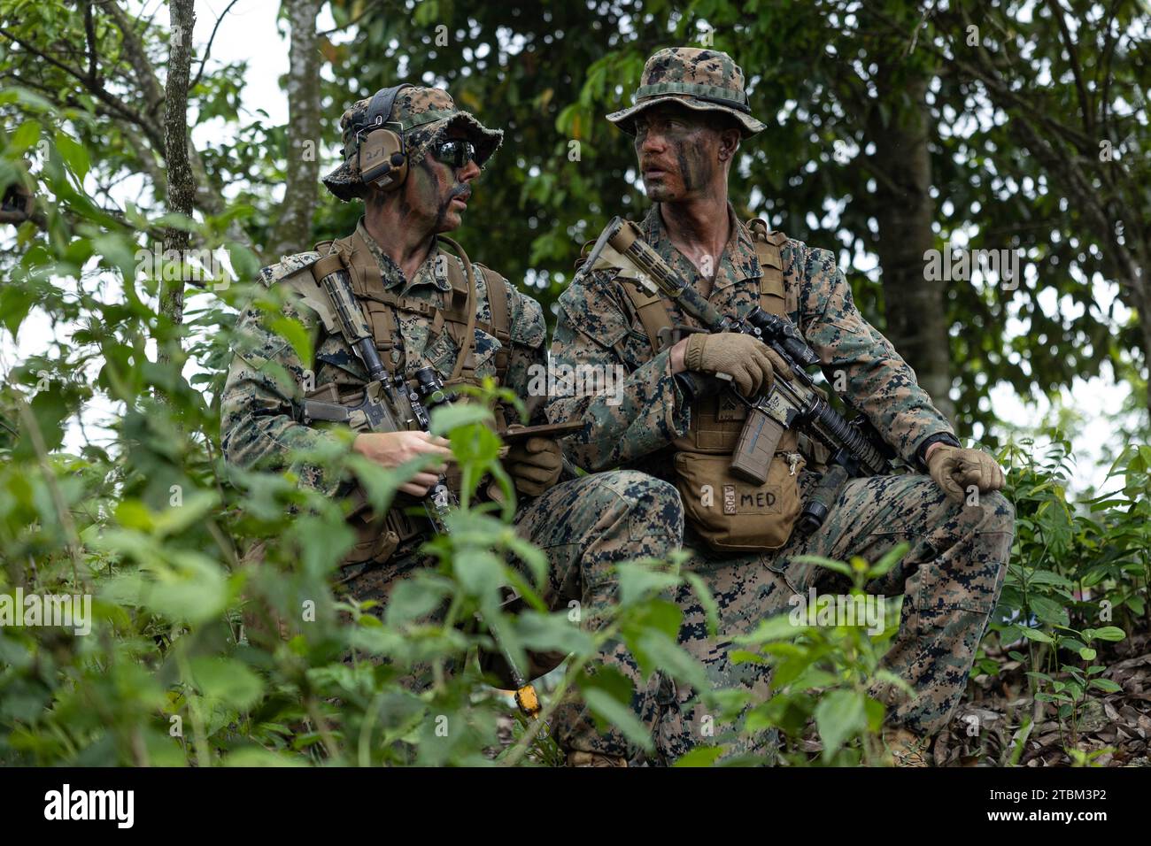 U.S. Marine Corps Cpl. Brady Abbott, left, a mortarman, and Cpl. Reagan ...