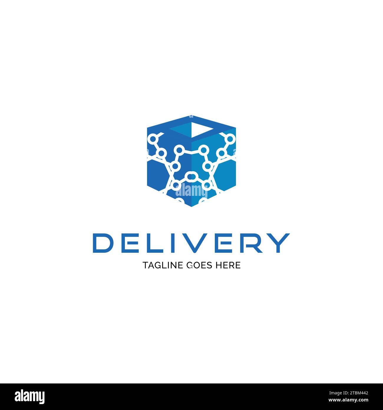 Delivery package technology logo design inspiration Stock Vector Image ...