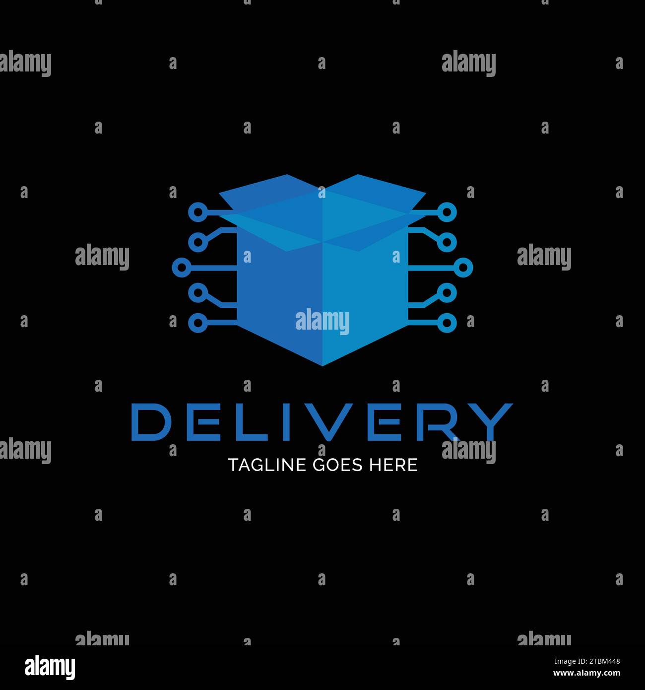 Delivery package technology logo design inspiration Stock Vector Image ...